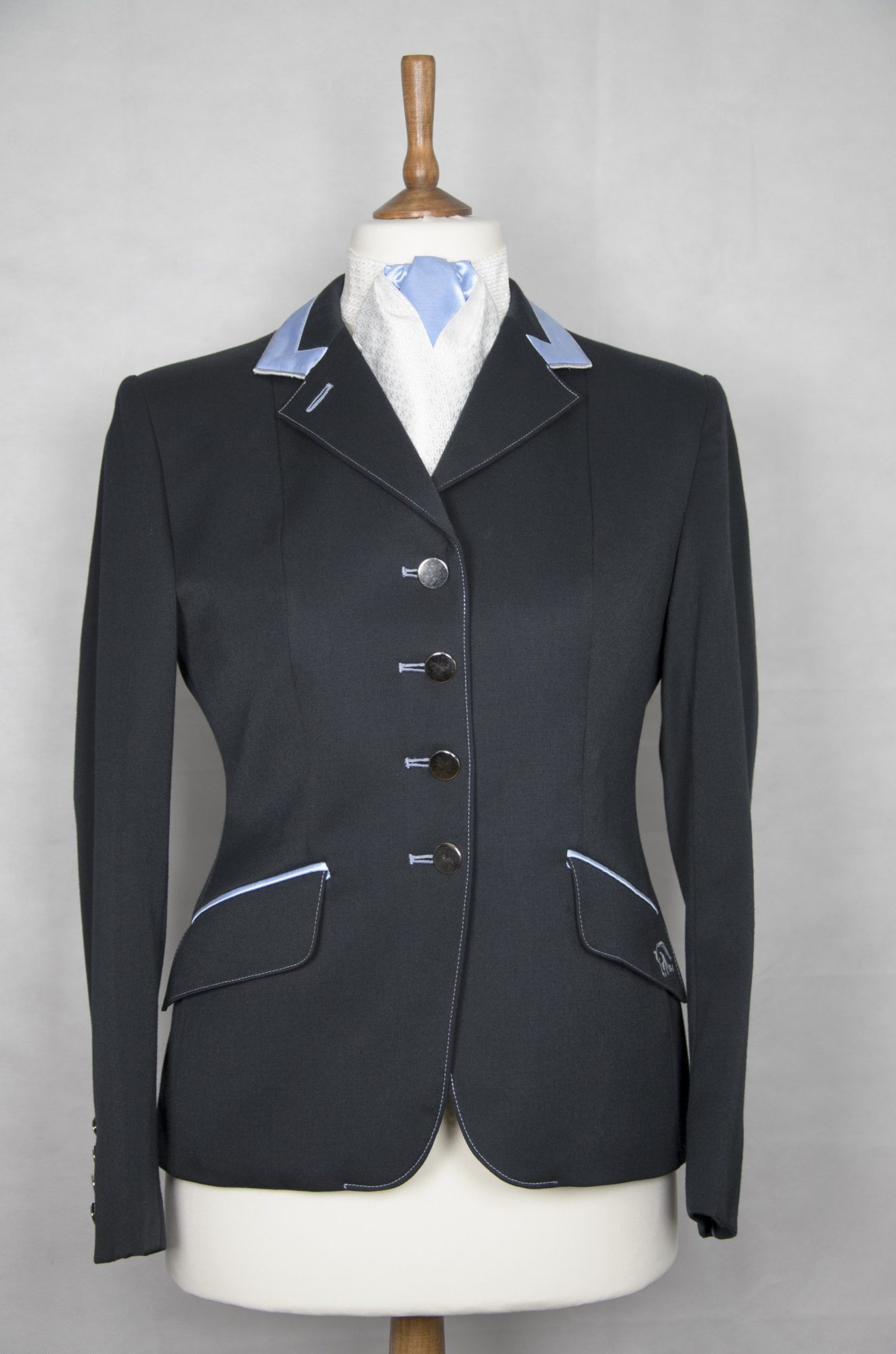 Pure Wool Grey, Navy or Black Ladies Short Competition Jacket