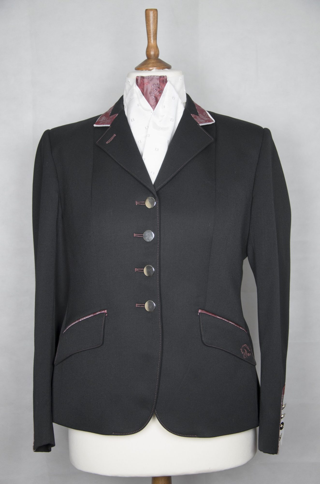 Pure Wool Grey, Navy or Black Ladies Short Competition Jacket