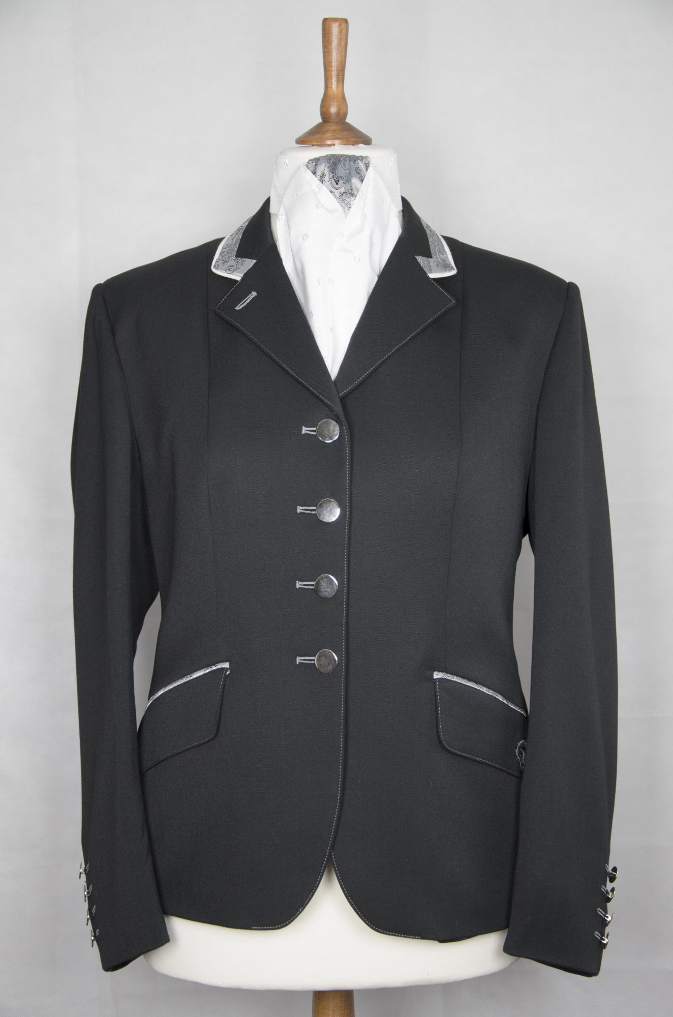 Pure Wool Grey, Navy or Black Ladies Short Competition Jacket